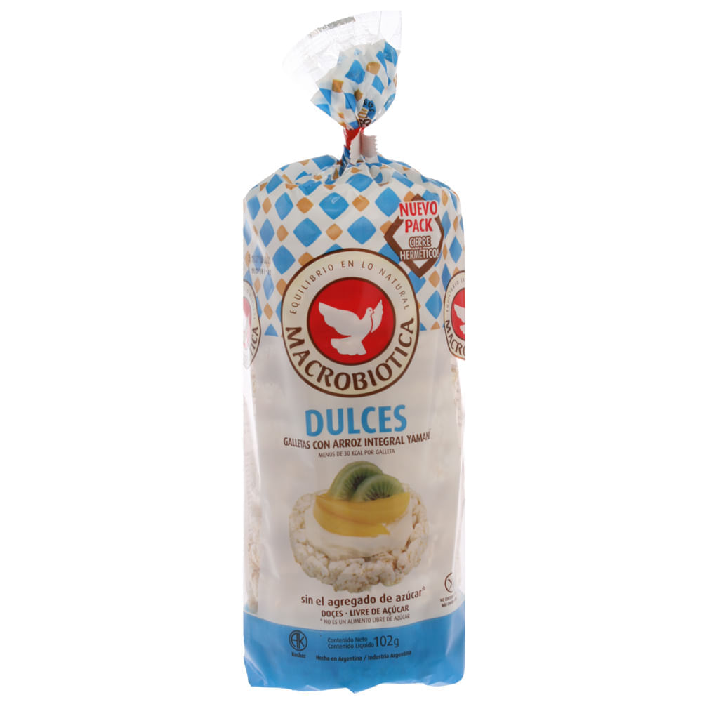 Galleta Arroz Dulces Macrobiotica 102 Gr - Masonline - Más Online