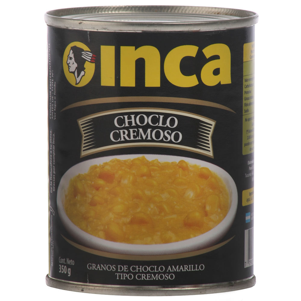 Conserva Vegetales Choclo Cremoso Amarillo Inca 350 Gr - Masonline ...