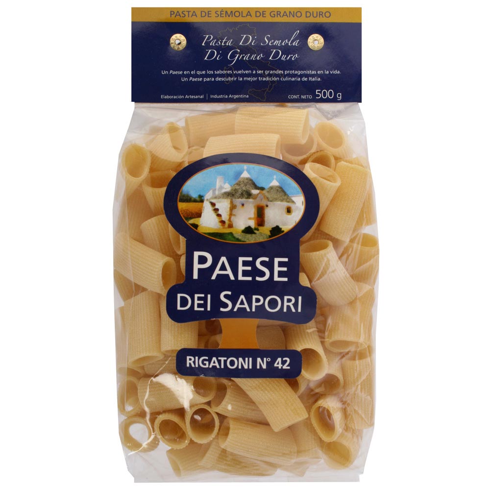 Pasta Seca Rigatoni Paese N° 42 500gr - Masonline - Más Online