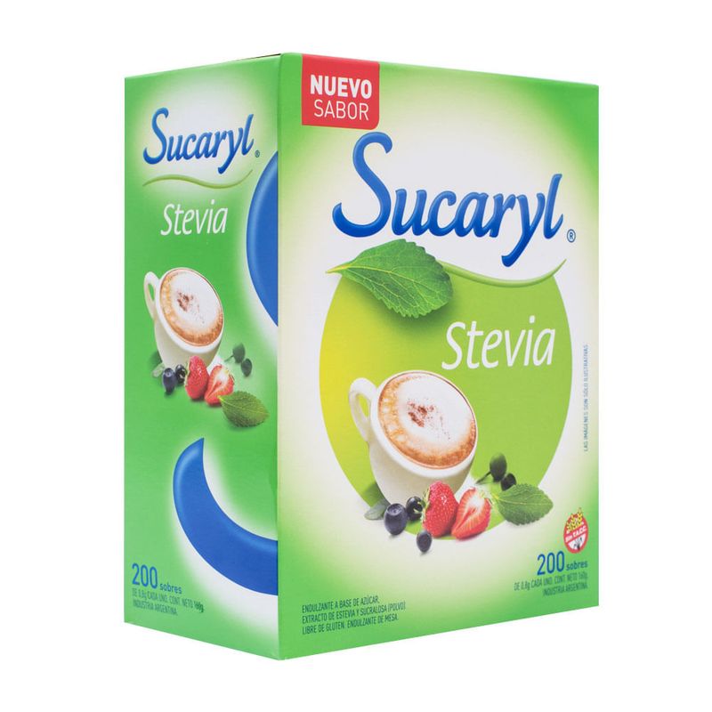 Edulcorante En Polvo Sucaryl Stevia 200un - Masonline - Más Online