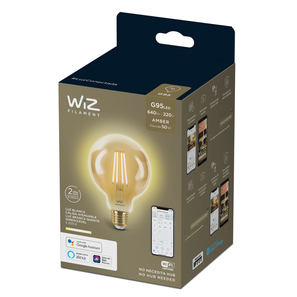 Lámpara Wifi Wiz A60 G95 Globo Filamento 6,9w Controlala Desde La App ... Lámpara Wifi Wiz A60 G95 Globo Filamento 6,9w Controlala Desde La App ...