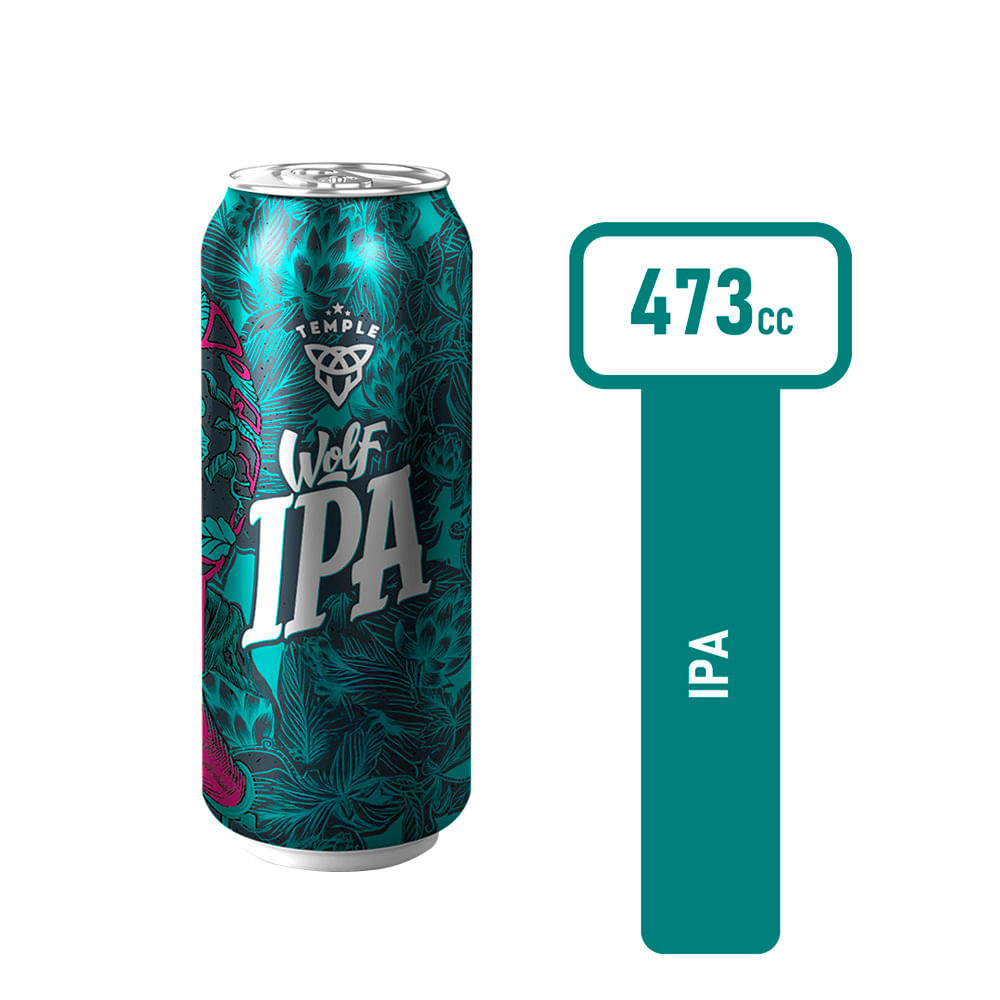 Cerveza Rubia Temple Wolf Ipa 473 Cc - Masonline - Más Online