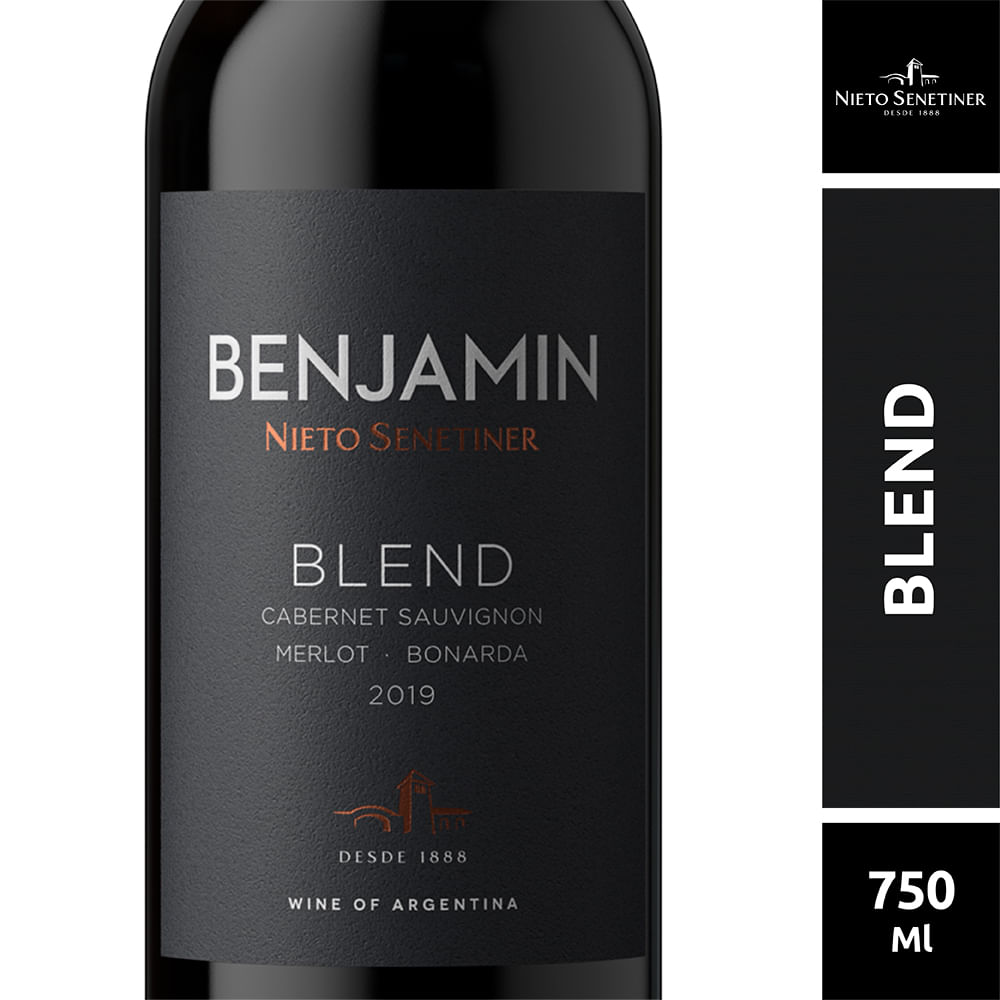 Vino Cabernet Sauvignon Merlot Bonarda Benjamin Nieto 750 Cc - Masonline - Más Online