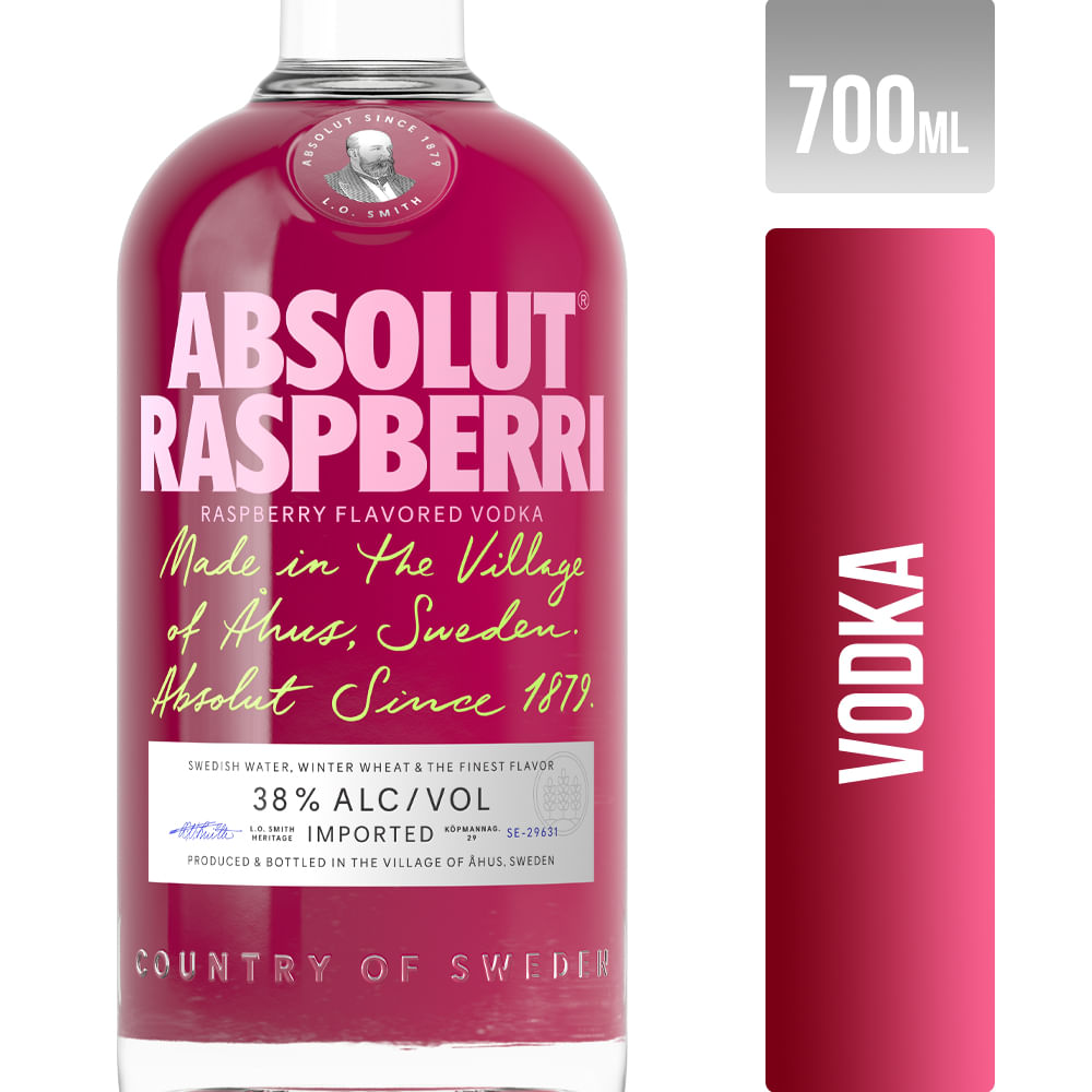 Vodka Absolut Raspberri 700ml - Masonline - Más Online
