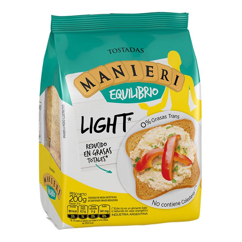 Tostadas De Mesa Manieri Light 200g - Masonline - Más Online