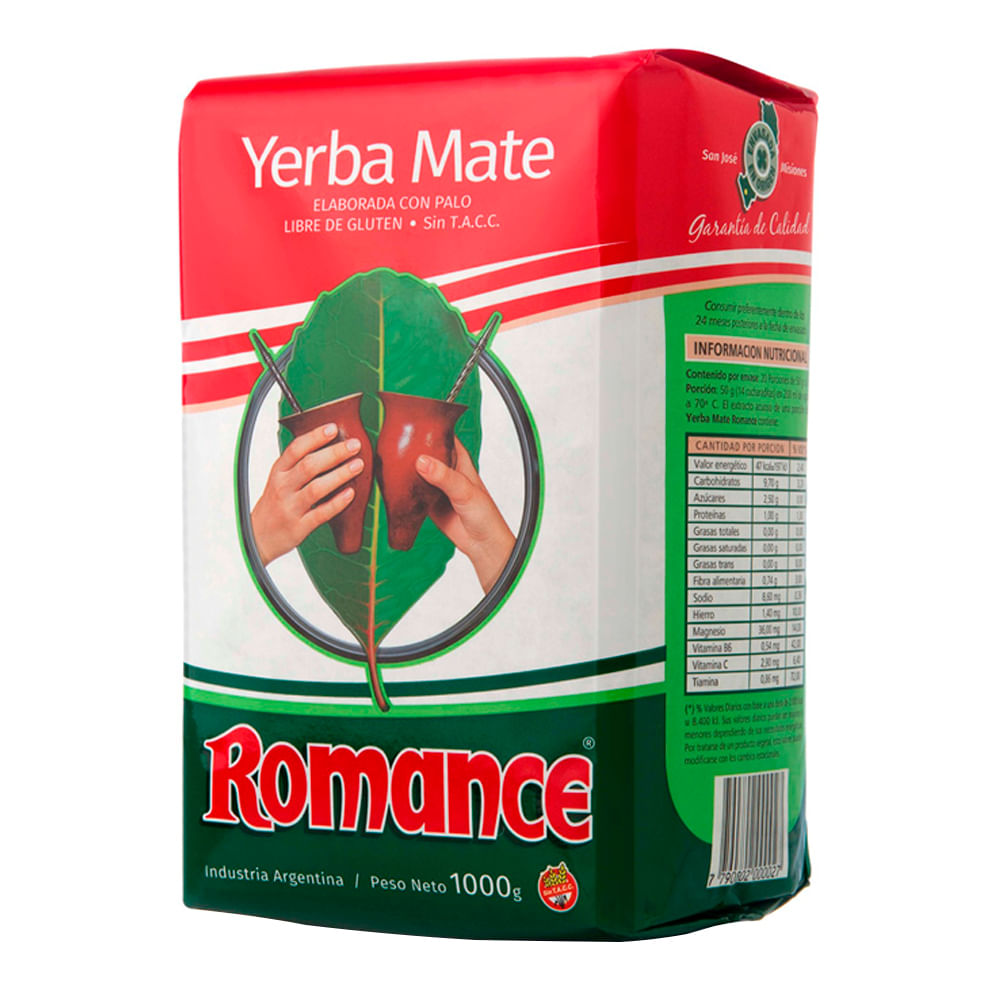 Yerba Mate Romance Con Palo 1 Kg - Masonline - Más Online