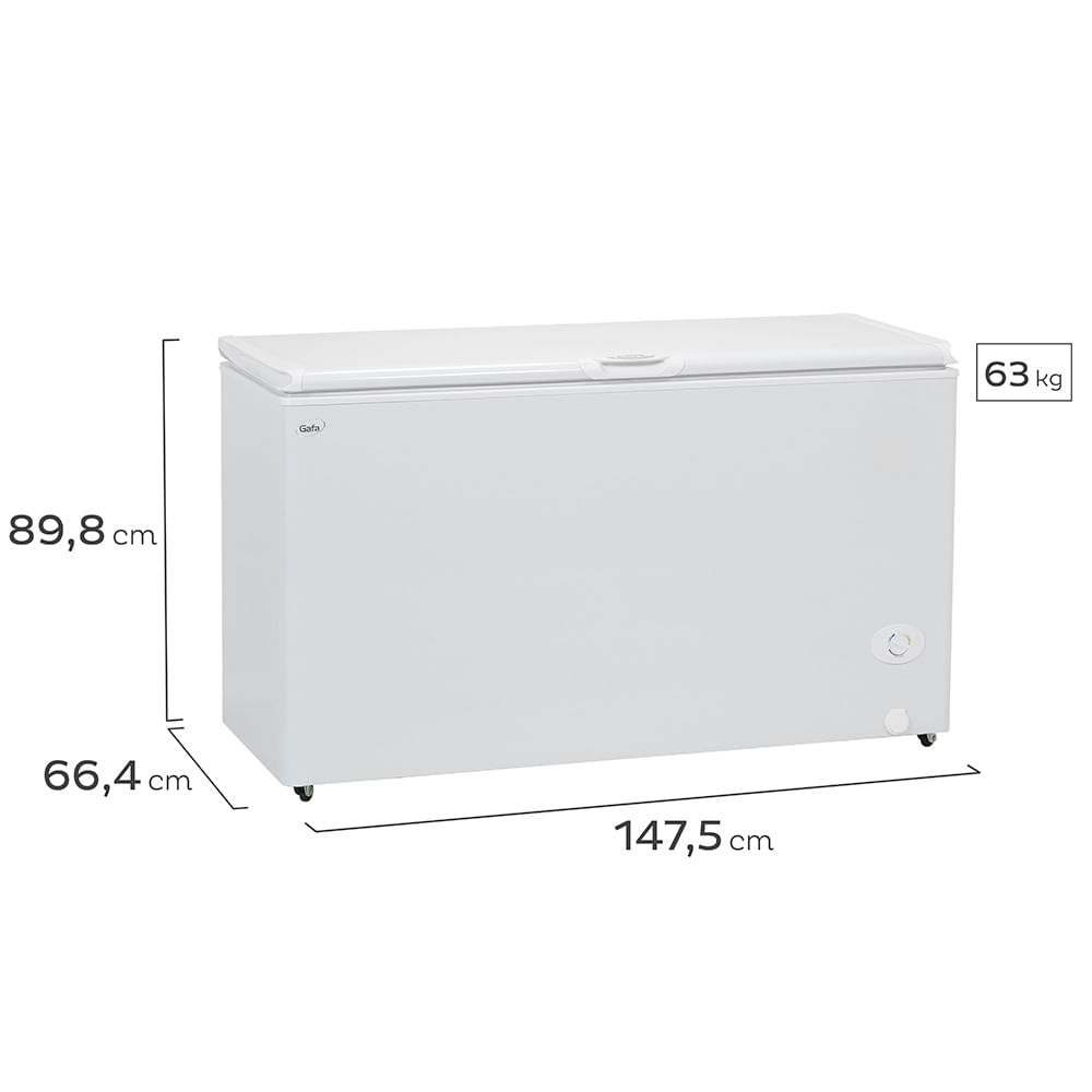 Freezer Gafa Horizontal Inverter 405l Blanco - Masonline - Más Online