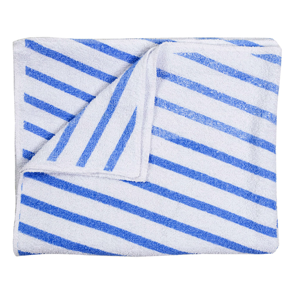 Toalla Rayas Color Azul 70x120cm - Masonline - Más Online