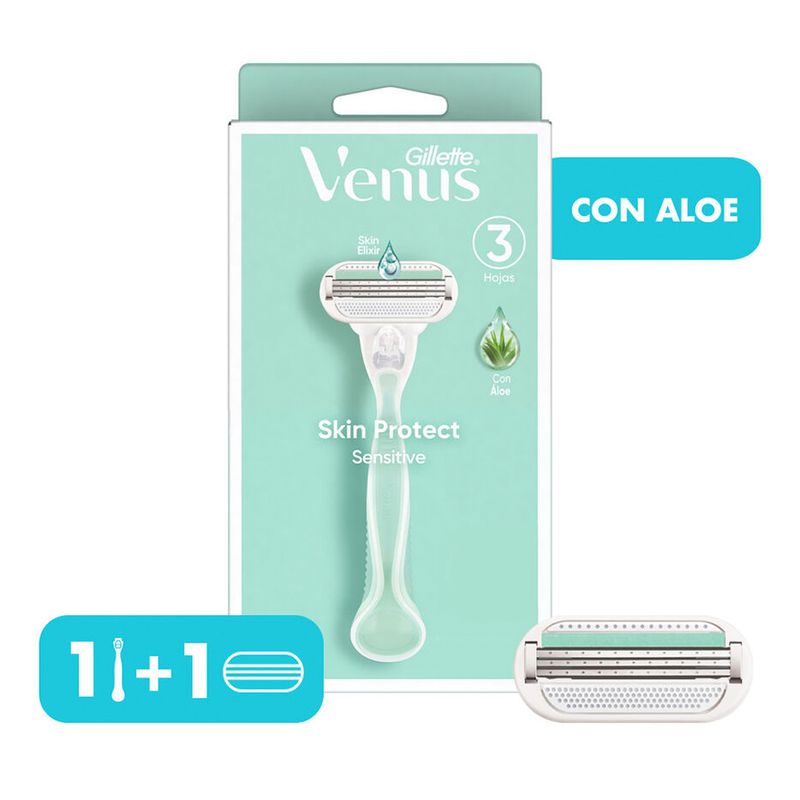 Venus Sensitive Máquina De Afeitar Recargable Con Aloe, 1 Unidad ...