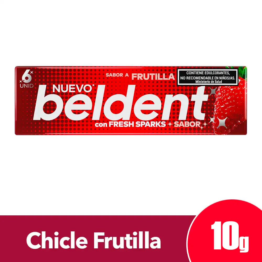 Chicle Beldent Sabor Frutilla 10 G 6u - Masonline - Más Online