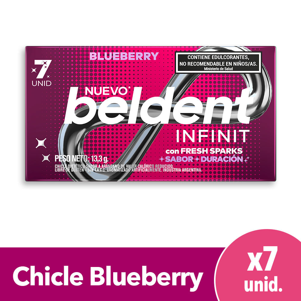 Chicle Sabor Arándanos Beldent Infinit 13,3g - Masonline - Más Online
