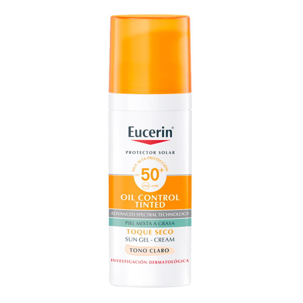 Protector Solar Facial Eucerin Oil Control Tono Claro F50 50ml ...