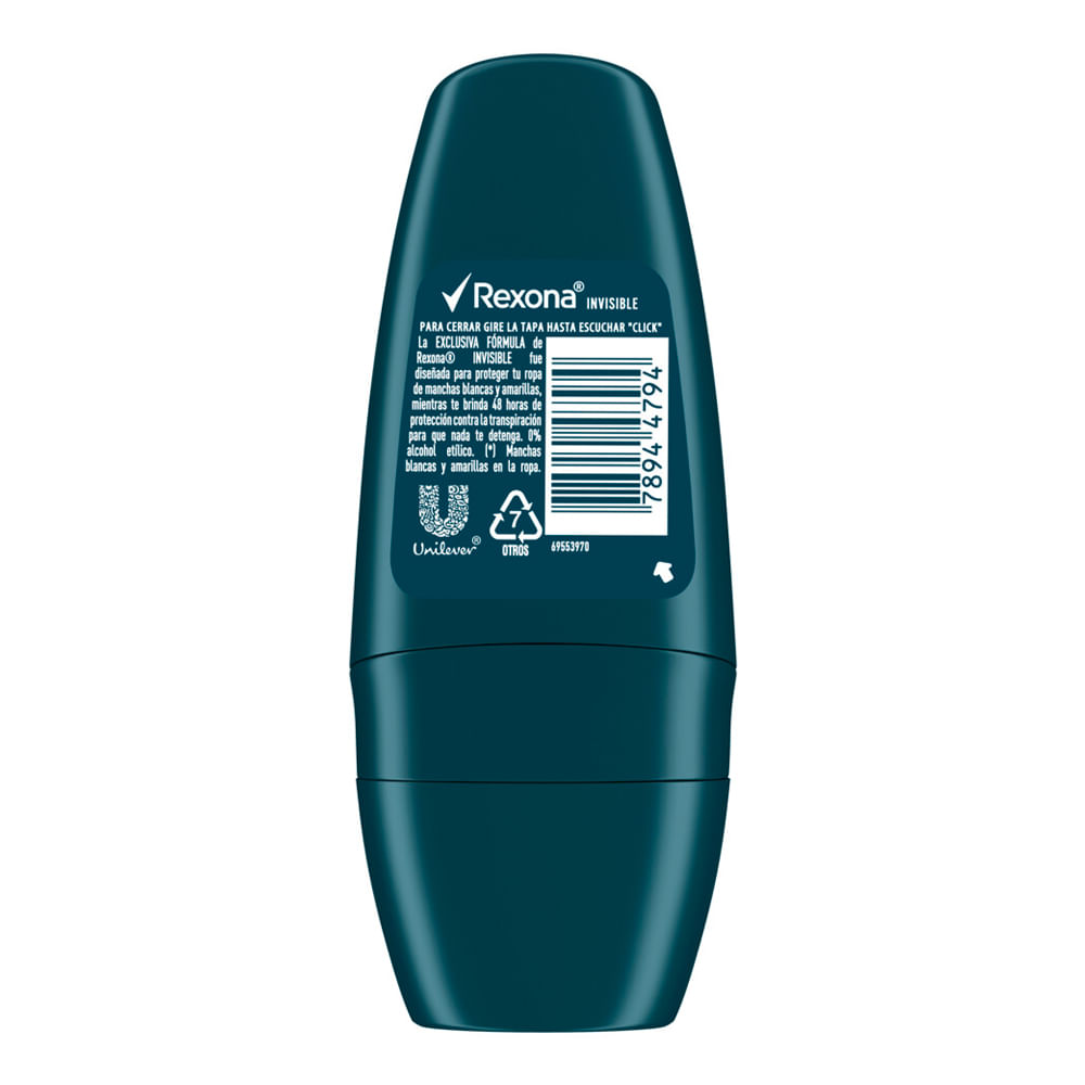 Antitranspirante Rexona Invisible 50ml - Masonline - Más Online