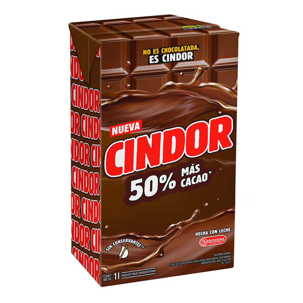 Leche Chocolatada Cindor 1 L - Masonline - Más Online