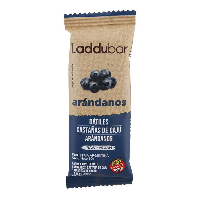 Barrita Laddu Bar Arándanos Vegana Sin Tacc 30gr - Masonline - Más Online