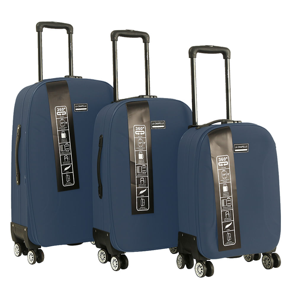 Valija Tela Set 3 Azul - Masonline - Más Online