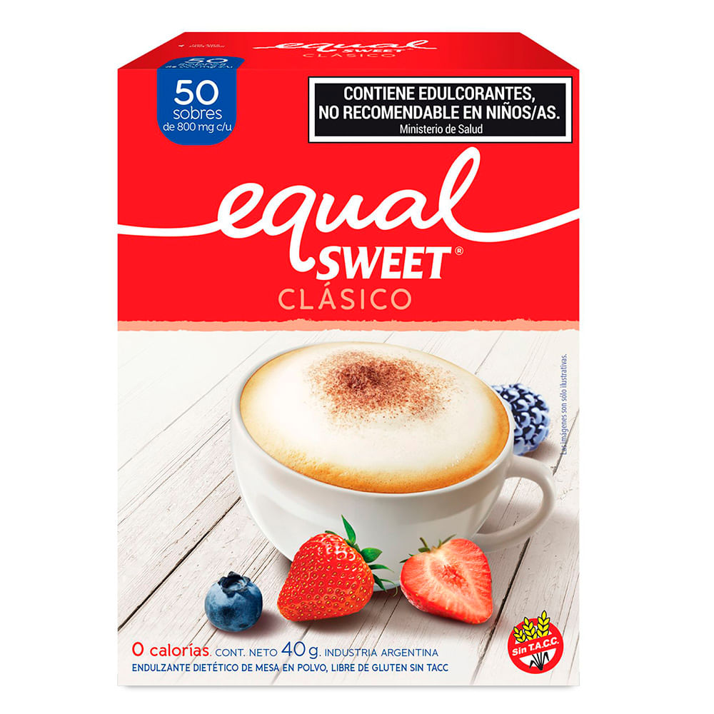 Edulcorante En Polvo Equalsweet Clásico 50un - Masonline - Más Online Edulcorante En Polvo Equalsweet Clásico 50un - Masonline - Más Online