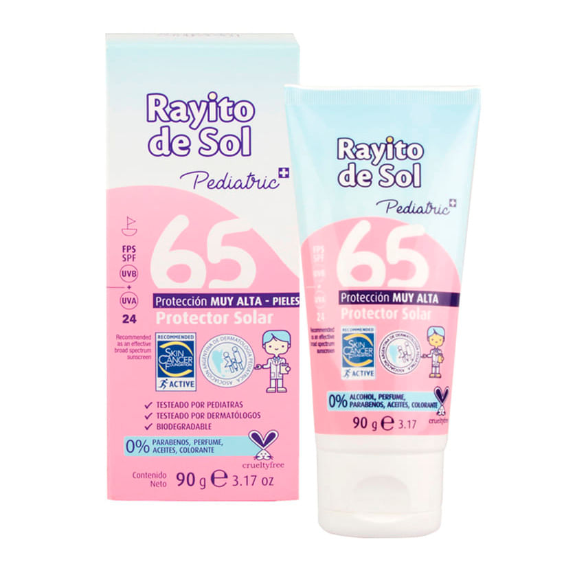 Protector Solar Rayito De Sol Kids Fps65 Pediatric 90gr - Masonline ...