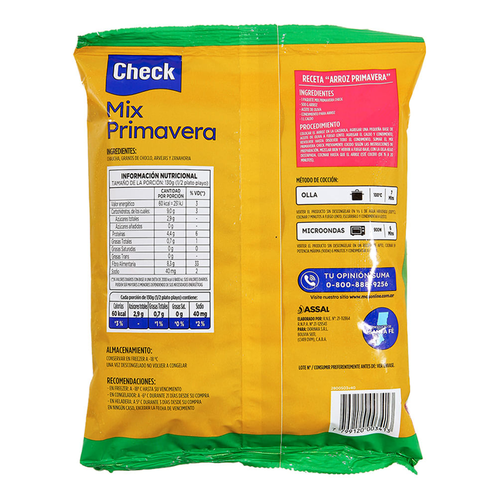 Mix Primavera Check 400 G - Masonline - Más Online