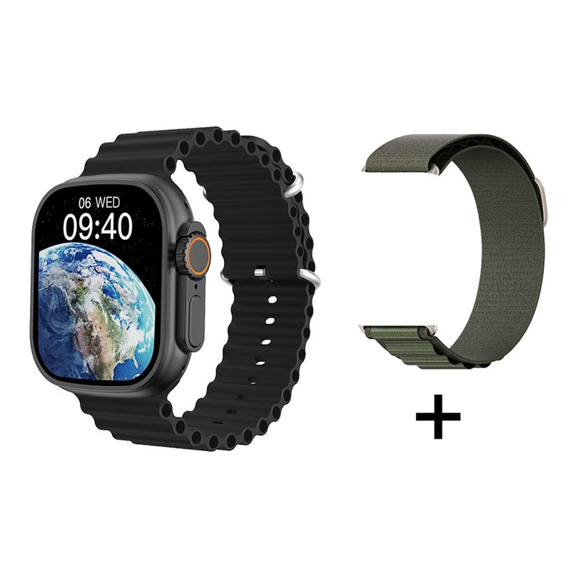 Smartwatch Grow Home Gr29 Malla Silicona Negra Y Tela Verde - Masonline ...