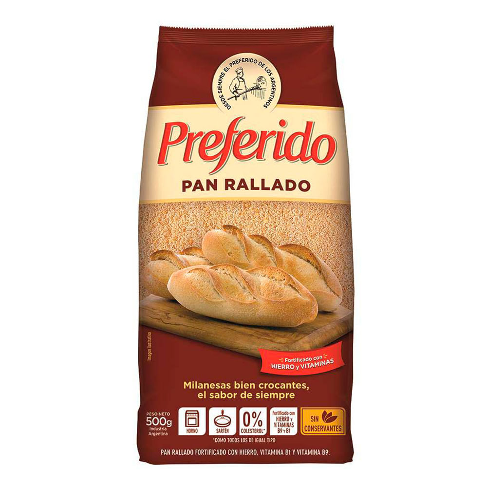 Pan Rallado Preferido 500 G - Masonline - Más Online