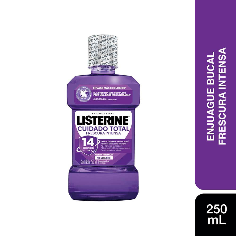 Enjuague Bucal Listerine cuidado Total Frescura Intensa 250ml ... Enjuague Bucal Listerine cuidado Total Frescura Intensa 250ml ...