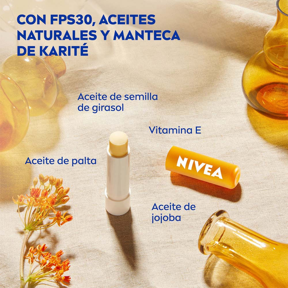 Protector Labial Humectante Nivea Sun Protect Fps30 4,8g - Masonline ...