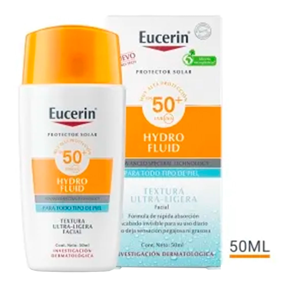 Protector Solar Eucerin Sun Hydro Fluid 50ml - Masonline - Más Online