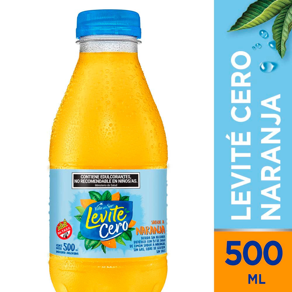 Agua Saborizada Levite Cero Sabor Naranja 500 Ml - Masonline - Más Online