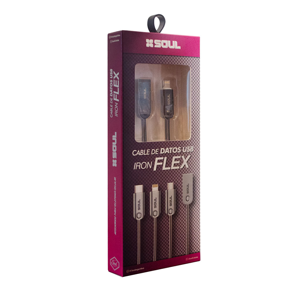 Cables De Datos Usb Soul Iron Flex - Masonline - Más Online