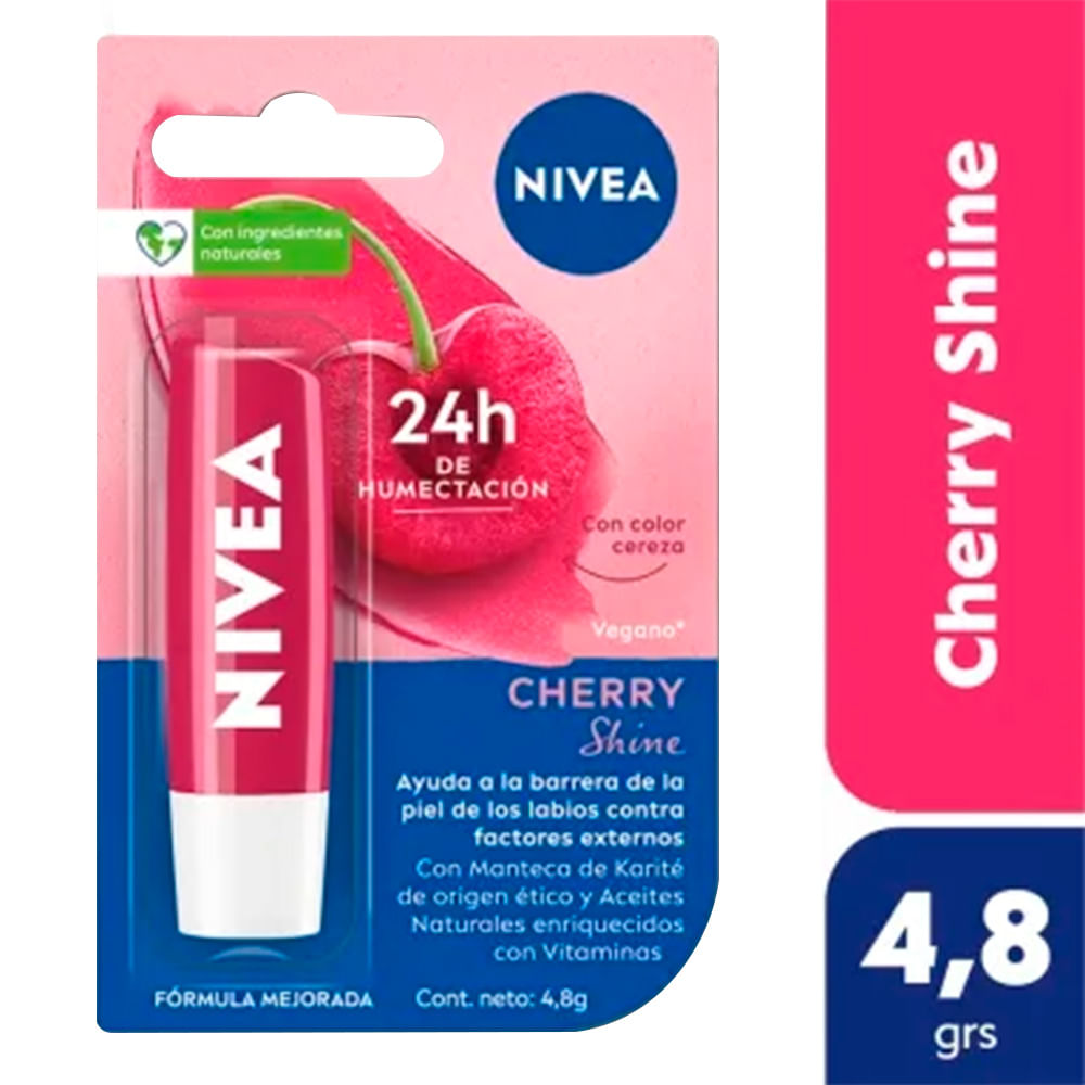 Protector Labial Humectante Nivea Cherry Shine 4,8 G - Masonline - Más ...