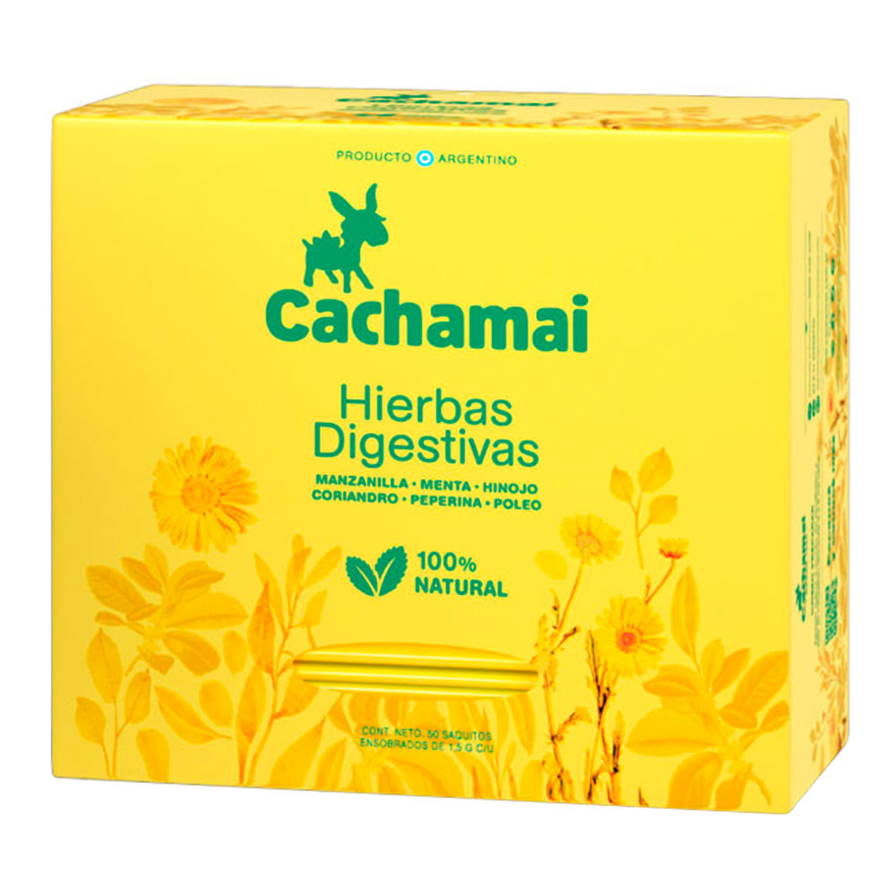 Té Cachamai Hierbas Digestivas Amarillo 50u - Masonline - Más Online