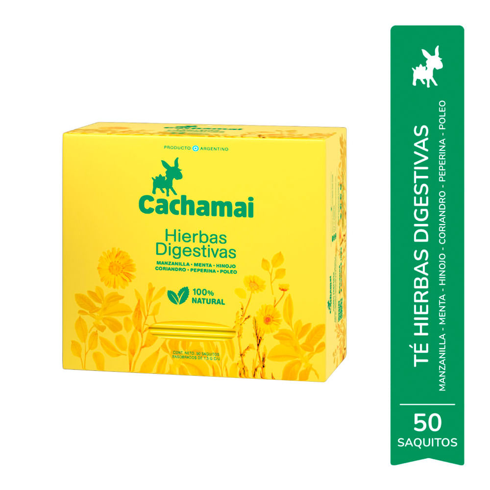 Té Cachamai Hierbas Digestivas Amarillo 50u - Masonline - Más Online