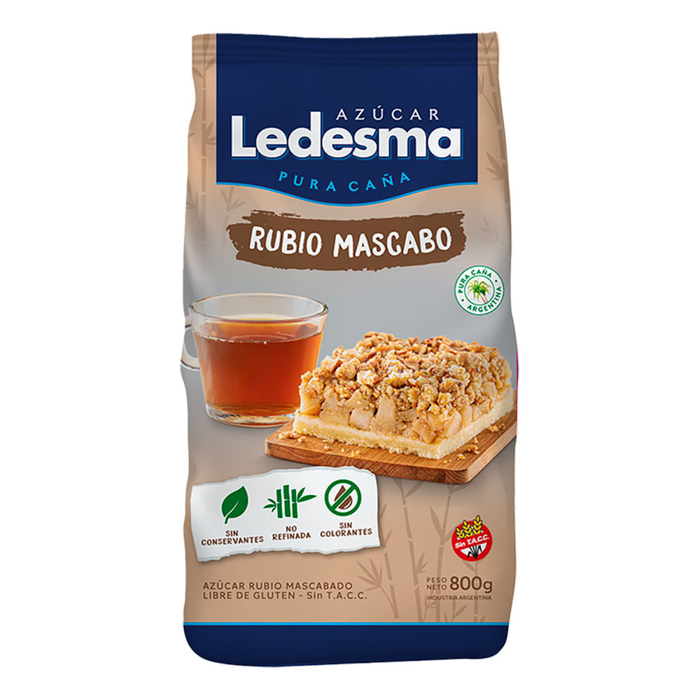 Azúcar Ledesma Rubio Mascabo 800 G - Masonline - Más Online