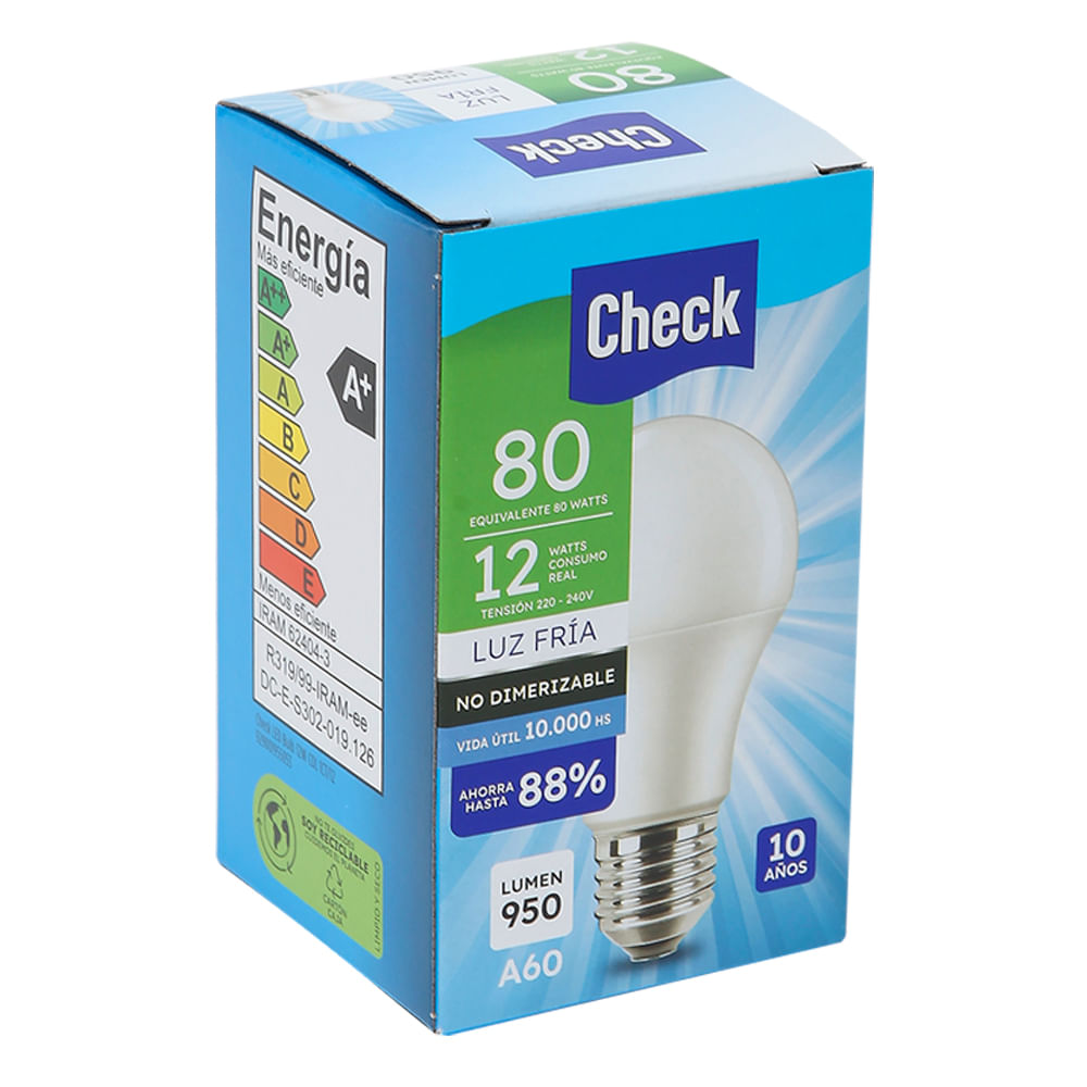 Lampara Led Check 12w Fria - Masonline - Más Online
