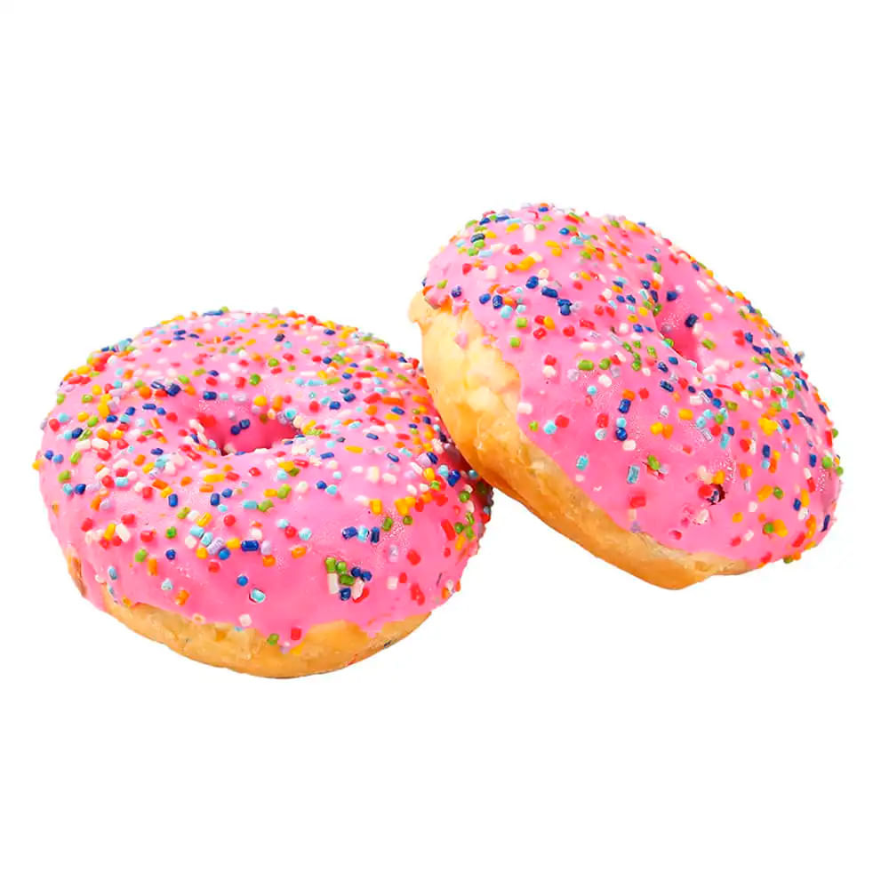 Donas Rellenas Bañadas Con Granas Rosas 4 U - Masonline - Más Online