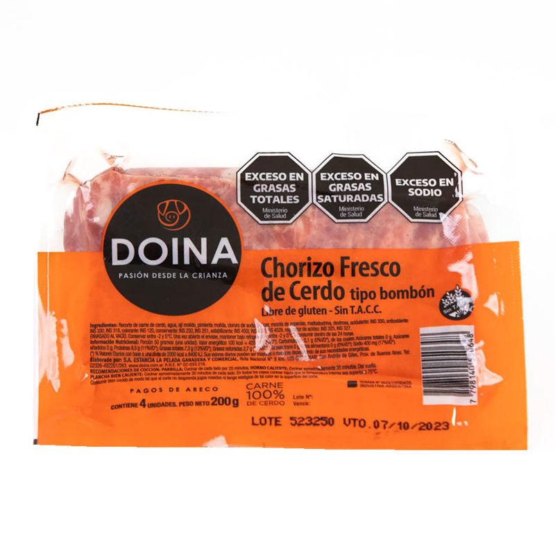 Chorizo Fresco De Cerdo 200 G - Masonline - Más Online Chorizo Fresco De Cerdo 200 G - Masonline - Más Online