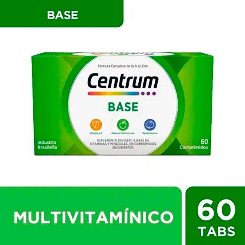 Suplemento Vitamínico Centrum Base 60 Comprimidos - Masonline - Más Online