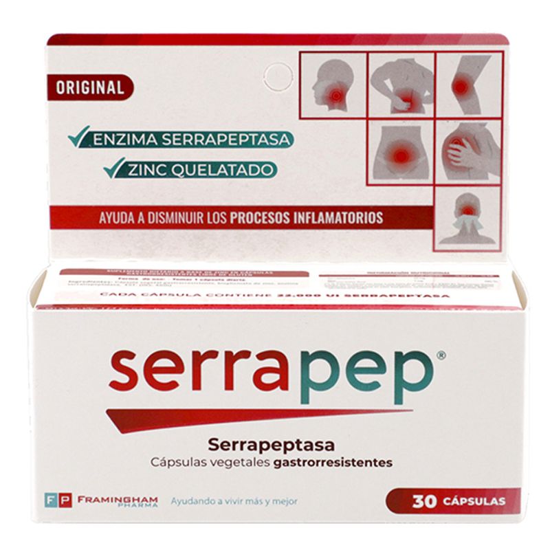 Suplemento Dietario Serrapep 30 Comprimidos - Masonline - Más Online