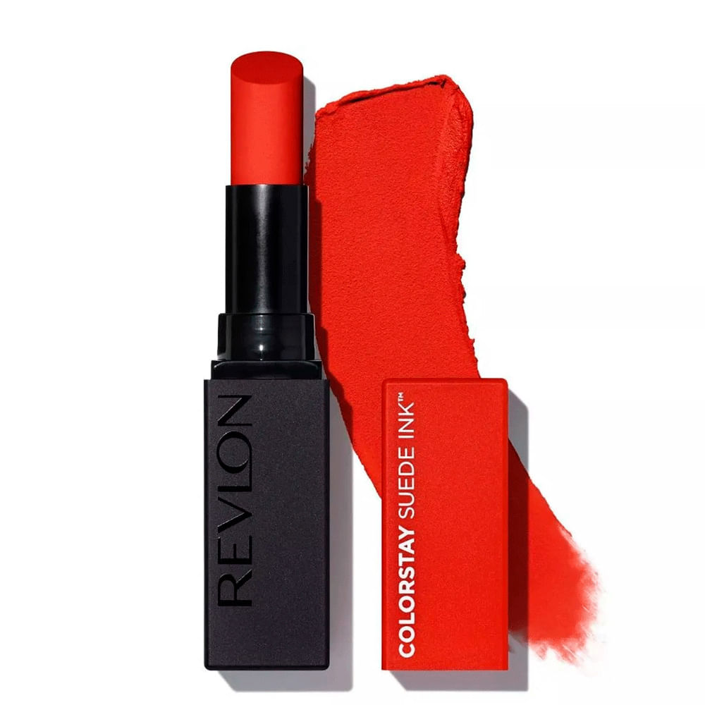 Labial Revlon Suede Ink 014 Spit Fire - Masonline - Más Online